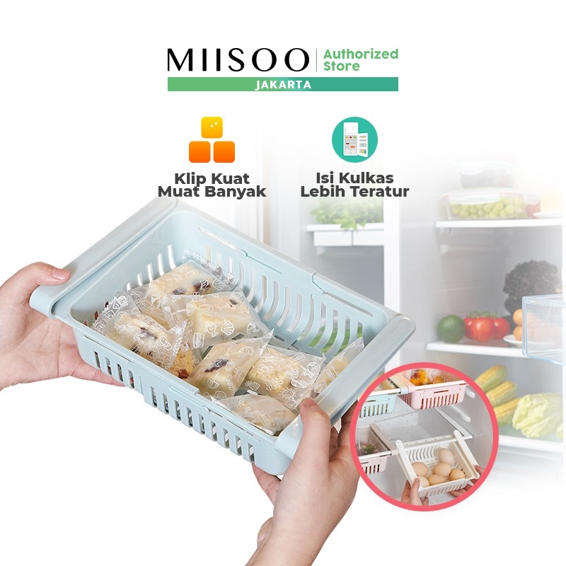 Jual MIISOO Rak Kulkas Multifungsi Storage Box Kulkas Organizer ...
