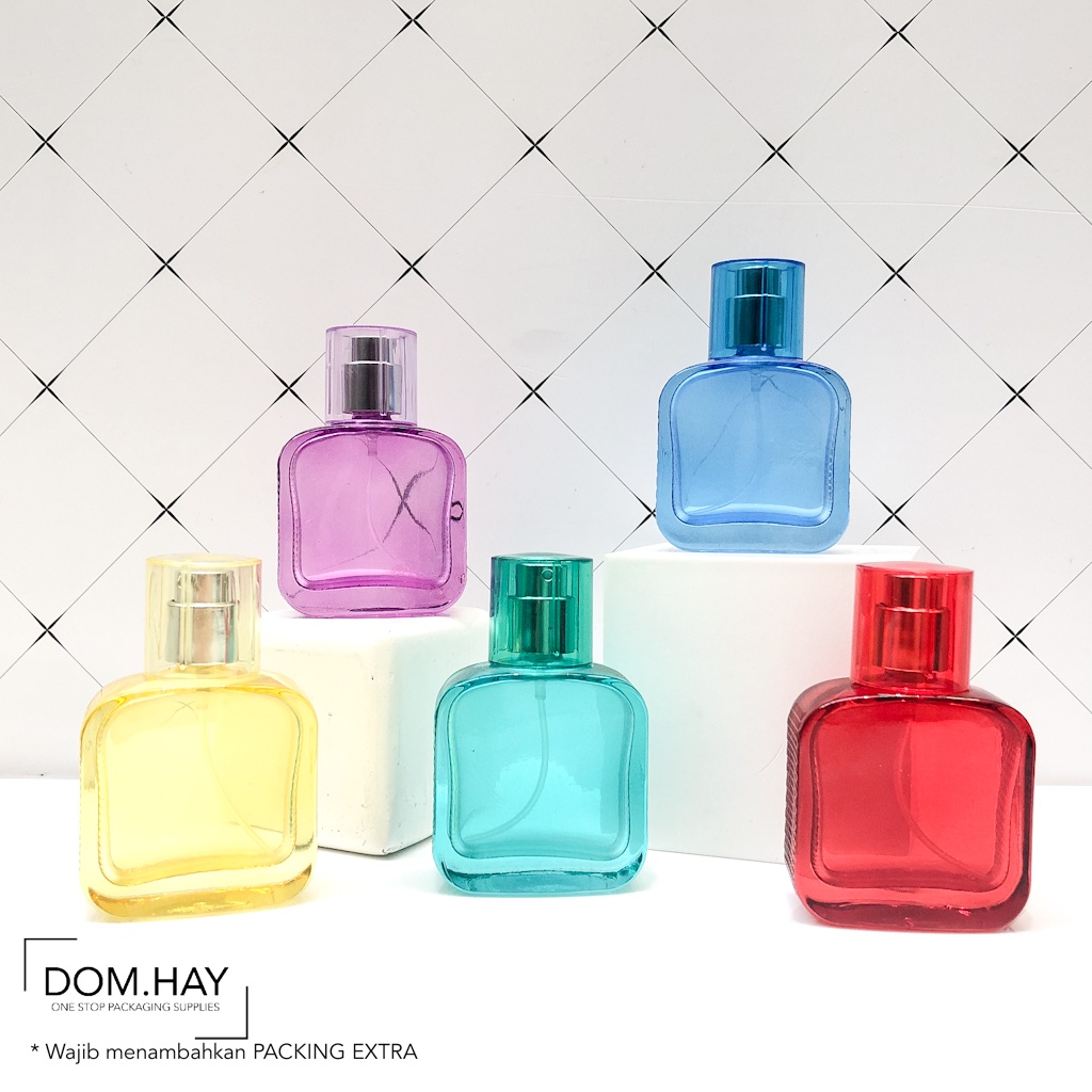 Jual 30ml Botol Parfum Square Warna Kosong Packaging Botol Kaca Parfume ...