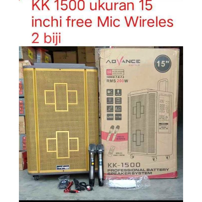 Jual Speaker Karaoke Bluetooth Portabel Advance KK-1500 | Shopee Indonesia
