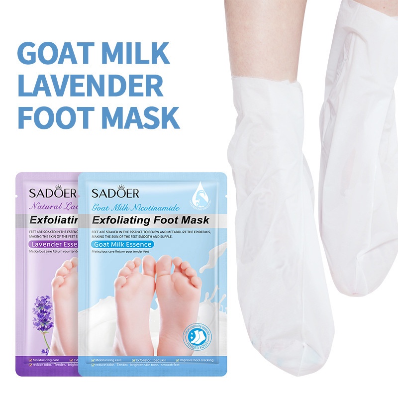 Jual Masker kaki exfoliating foot mask , lavender , goat milk . sadoer ...