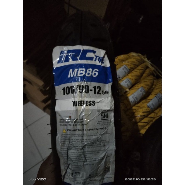 Jual Ban Tubless IRC Tipe MB 86 Ukuran 100/90-12 | Shopee Indonesia