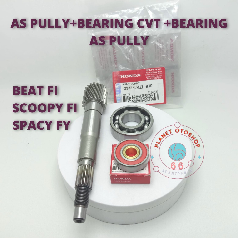 Jual PAKET AS PULLY BEAT FI + BEARING 6002 + BOSH KUNINGAN+BEARING AS ...