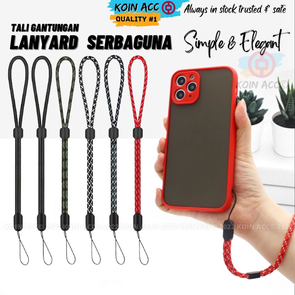 Jual TALI GANTUNGAN HP PREMIUM pendek simple & mewah lanyard phone ...