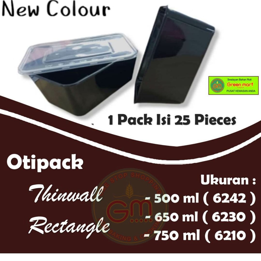 Jual Thinwall Rectangle Persegi Kotak Plus Tutup Merk Oti Pack OT500 ...