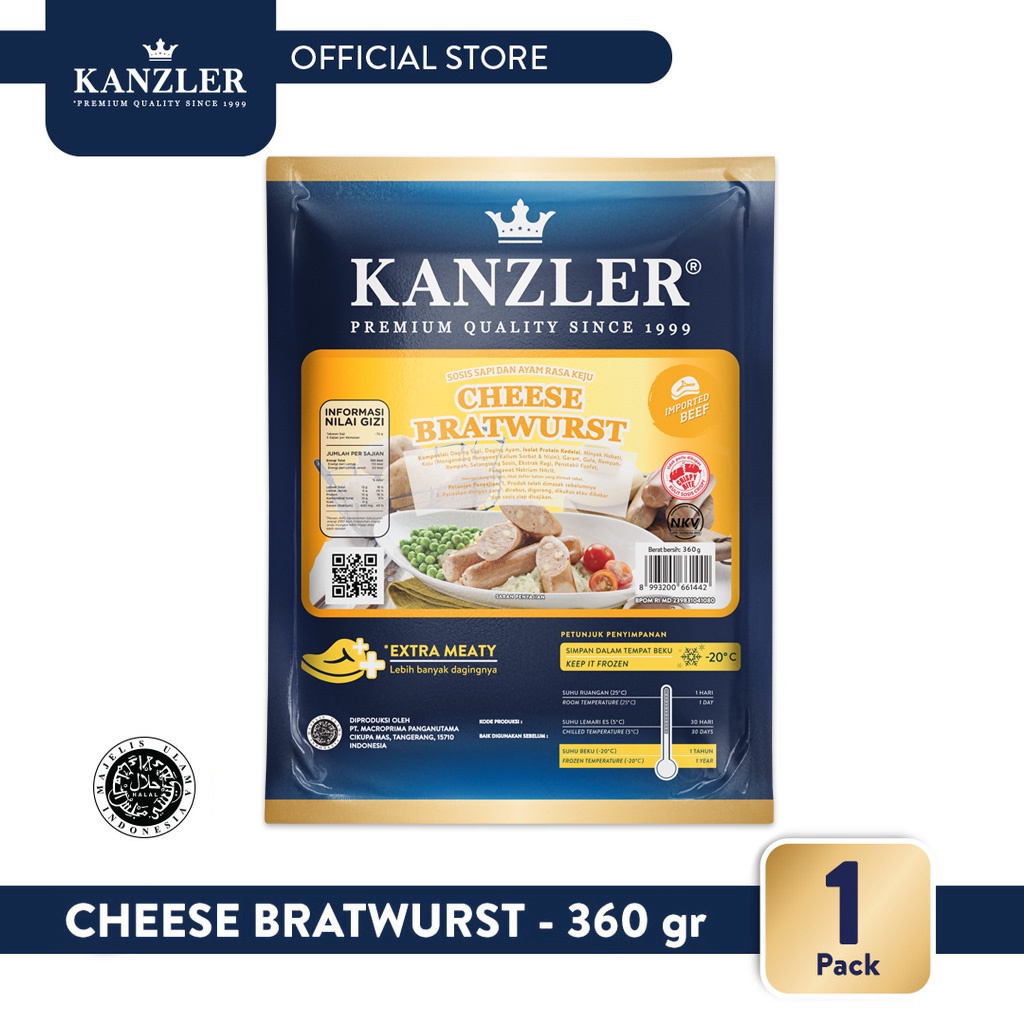 Jual KANZLER CHEESE BRATWURST 360GR | Shopee Indonesia