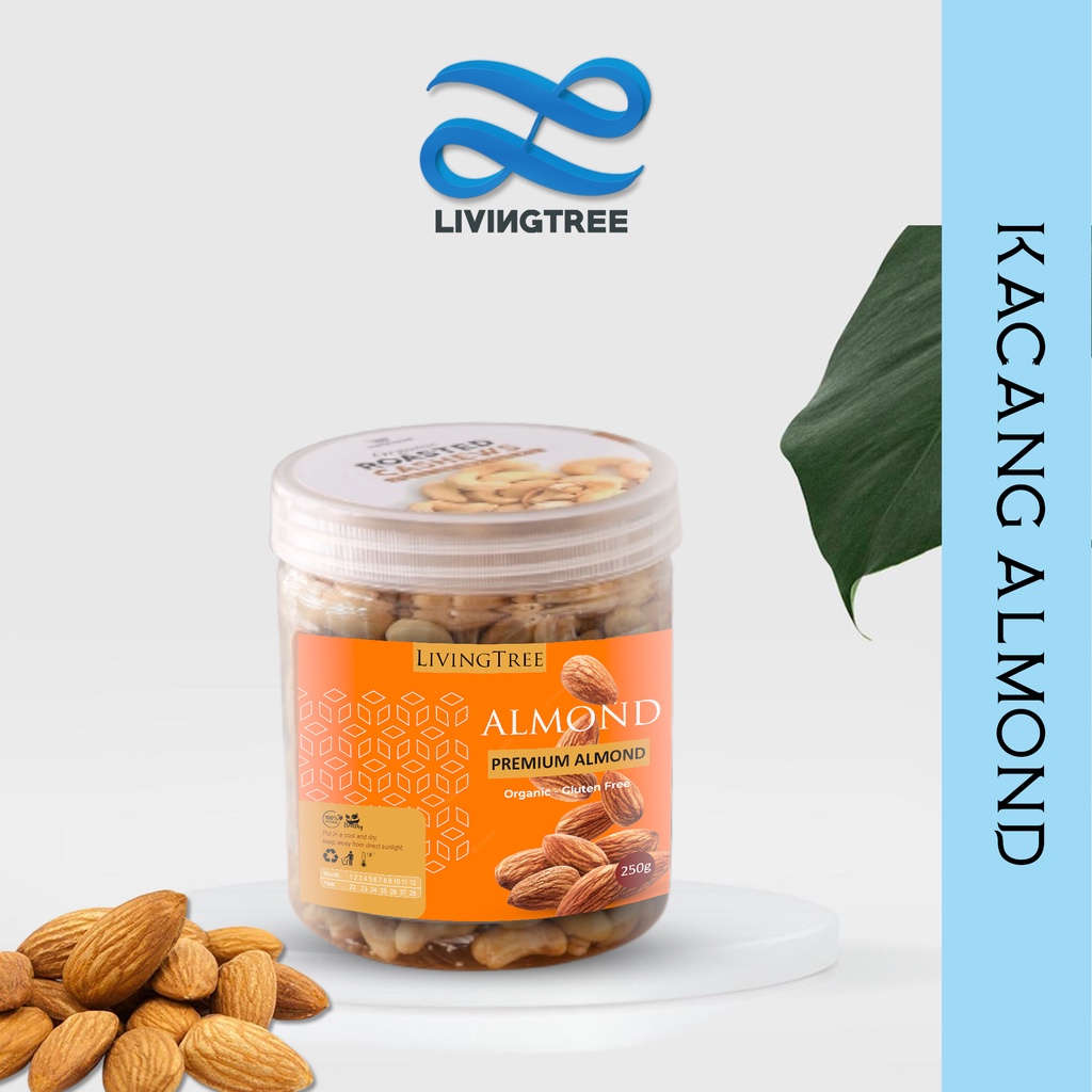 Jual Kacang Almond 1Kg Kulit Panggang | Raw Almond Whole Original ...