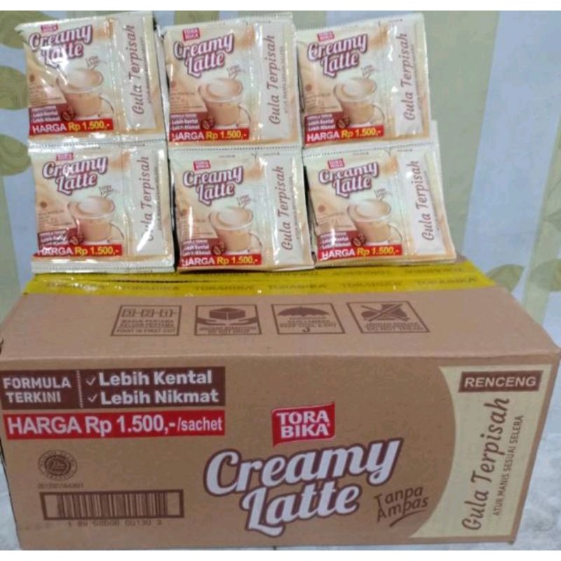 Jual Torabika creamy latte renceng 10 sachet @25 gr ( HARGA 1 DUS ...