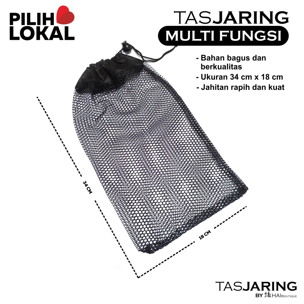 Jual Tas Jaring Full Serut Murah Polos - Pouch Bag Pria Wanita Bahan ...