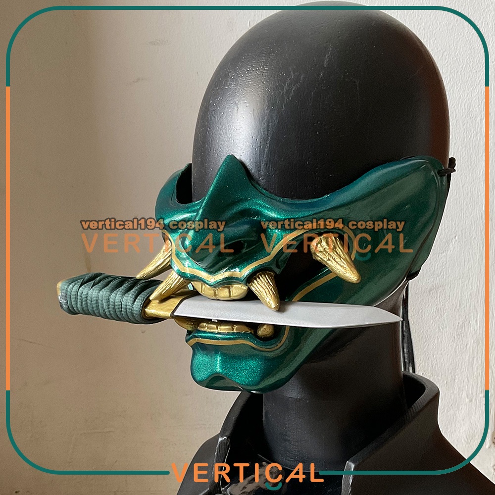 Jual ONI MASK HANNYA TOPENG SETAN MENPO JEPANG MASKER GHOST COSPLAY ...