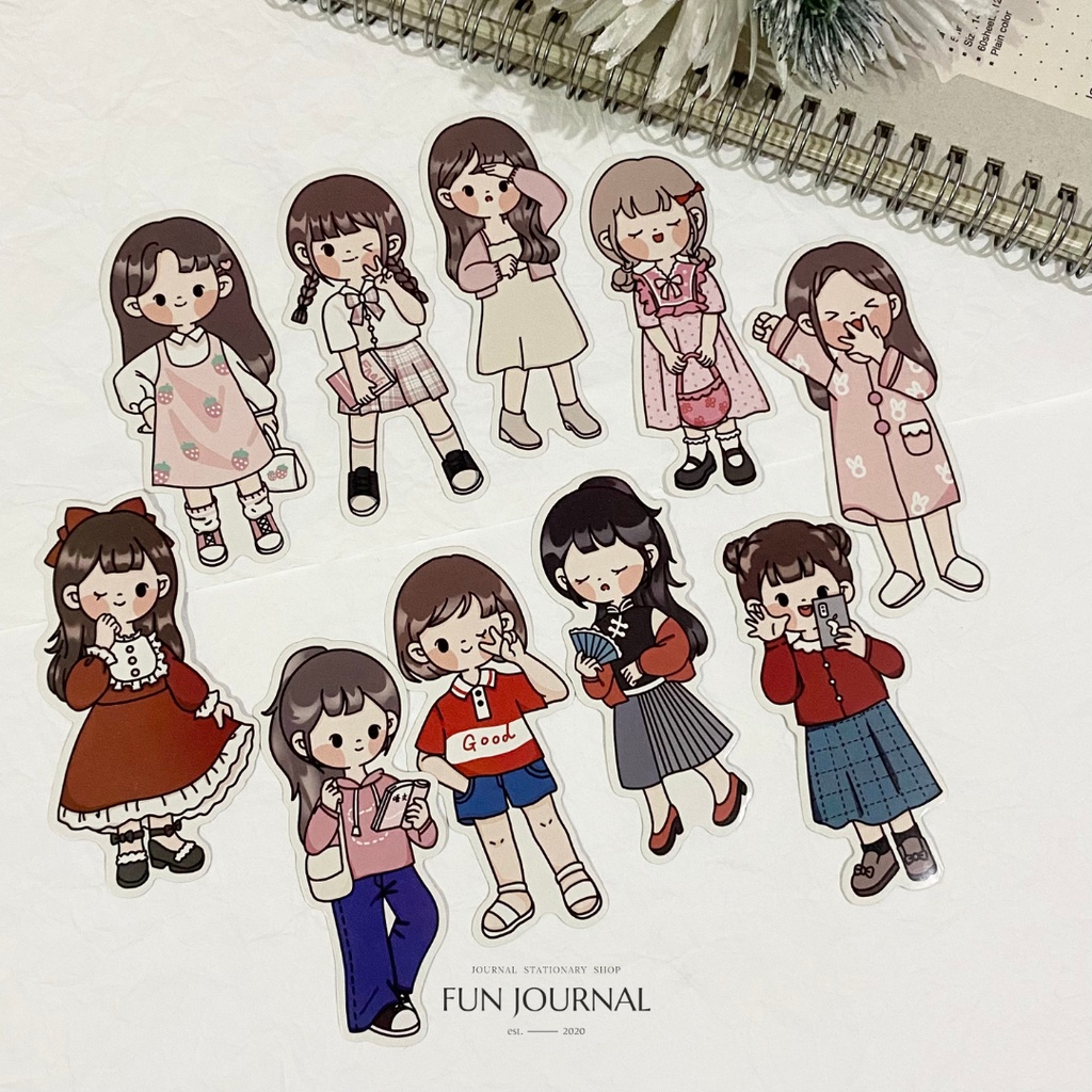 Jual BIG STICKER OF CUTE BOY AND GIRL STICKER STIKER PACK JOURNAL ...