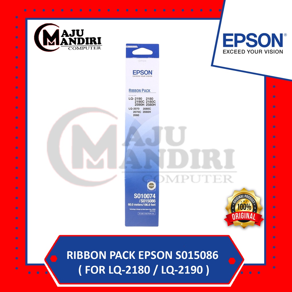 Jual RIBBON PACK EPSON S015086 ORI ( FOR LQ-2180 / LQ-2190 ) | Shopee ...
