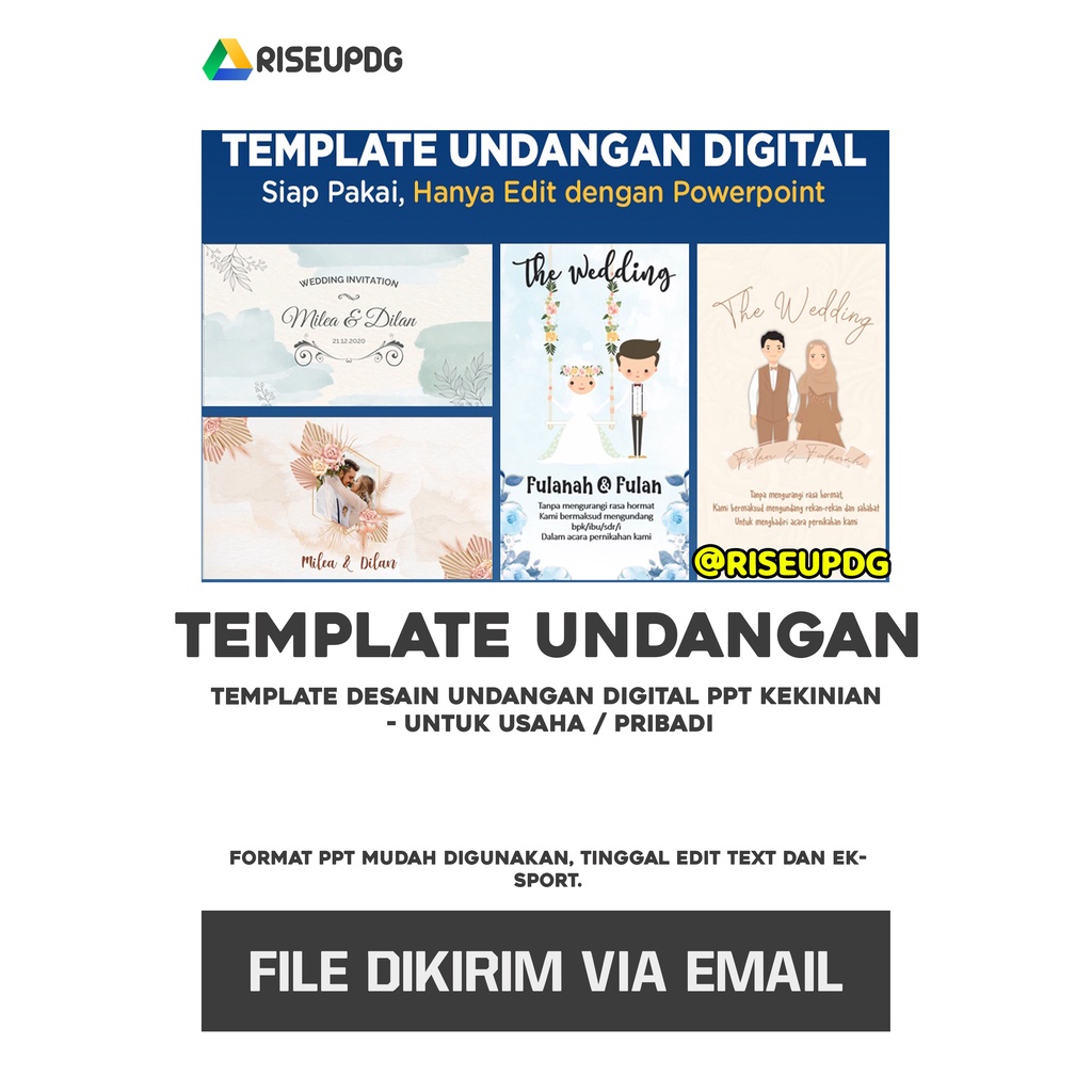 Jual TEMPLATE DESAIN UNDANGAN DIGITAL PPT KEKINIAN - UNTUK USAHA ...