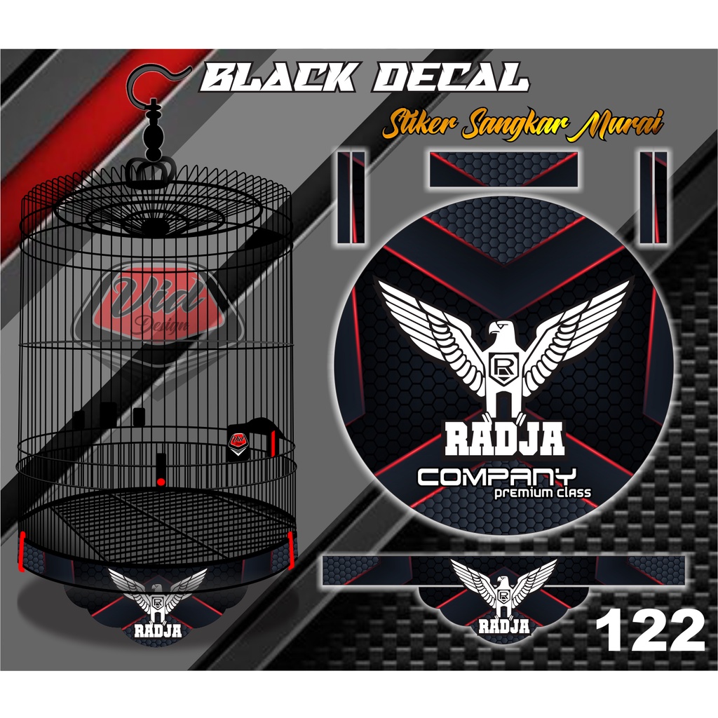 Jual Stiker Sangkar Murai Decal Kandang Bulat Radja No 1 2 3 4 | Shopee ...
