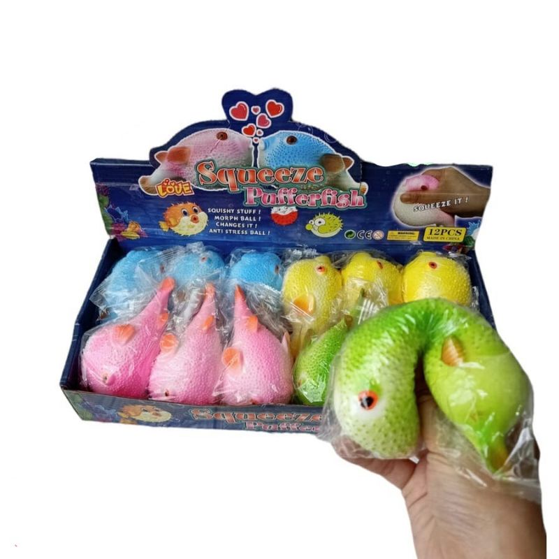 Jual Mainan Squishy Anti Stress Ikan Puffer Squeeze Puffer Fish ...
