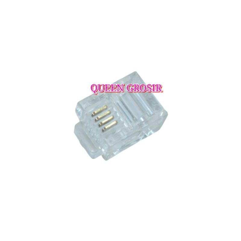 Jual Connector RJ11 4 pin - Jack Konektor Telepon RJ11 4PIN - Pin ...