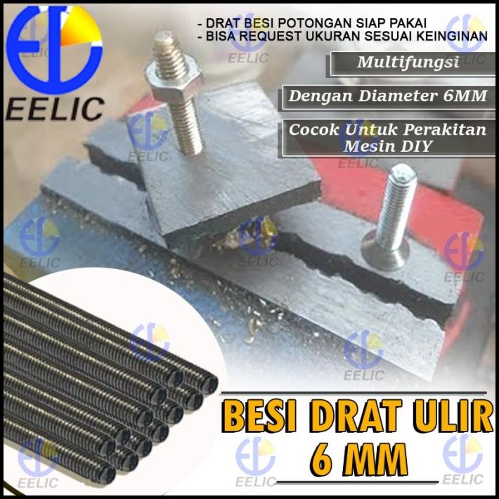 Jual Eelic Bed-M6X60 Besi Drat Ulir Stud Bolt St41 Dengan Diameter 6Mm ...