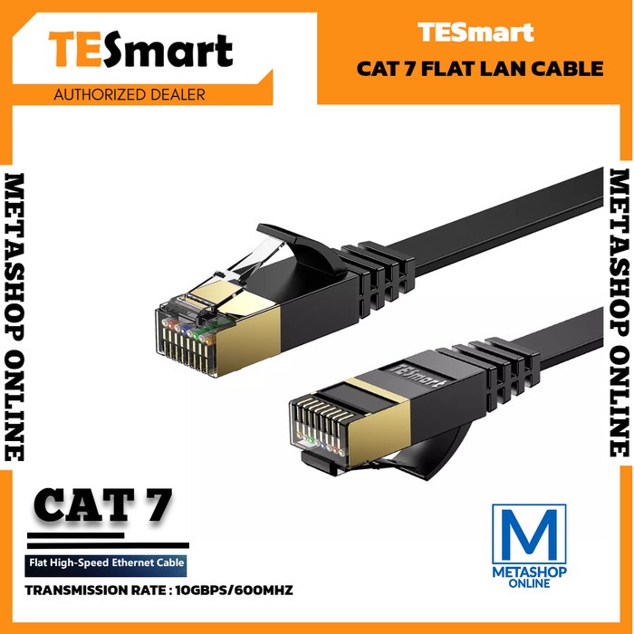 Jual TESmart LAN FLAT Cable FTP CAT 7 ORIGINAL Kabel Ethernet RJ45 CAT7 ...