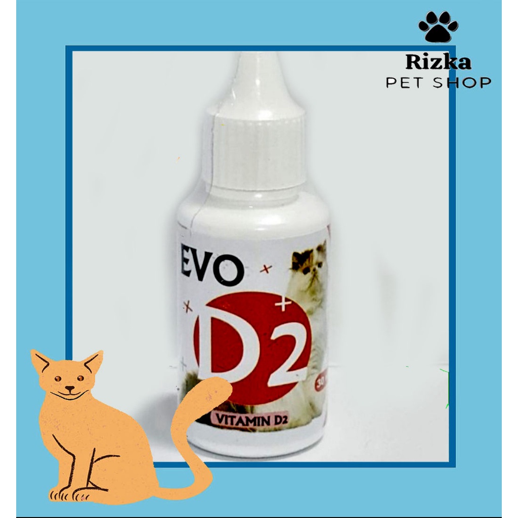 Jual EVO D2 Drops 30ml / Vitamin D2 Obat Kucing Anti Flu Calici Panleu ...