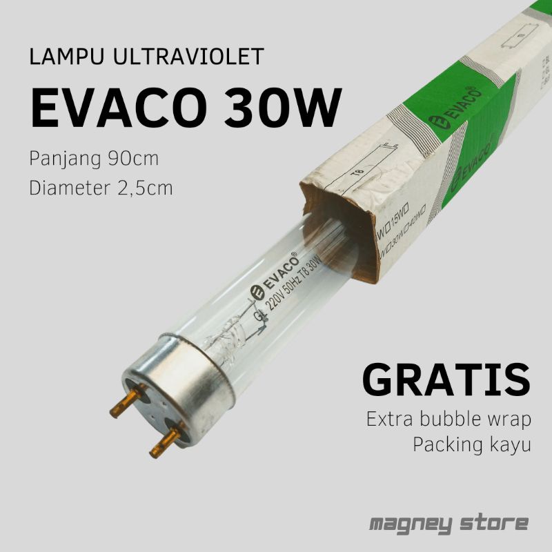 Jual Lampu UV EVACO 30Watt 90cm Gratis Packing Kayu | Shopee Indonesia