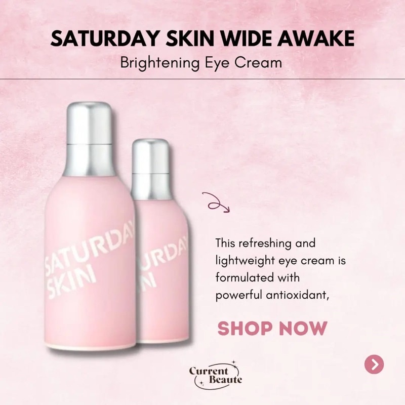 Jual Saturday Skin Wide Awake Brightening Eye Cream | Shopee Indonesia