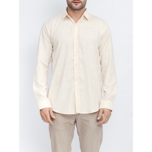 Jual Light Cream Ivory Linen (Long Sleeves) | Shopee Indonesia