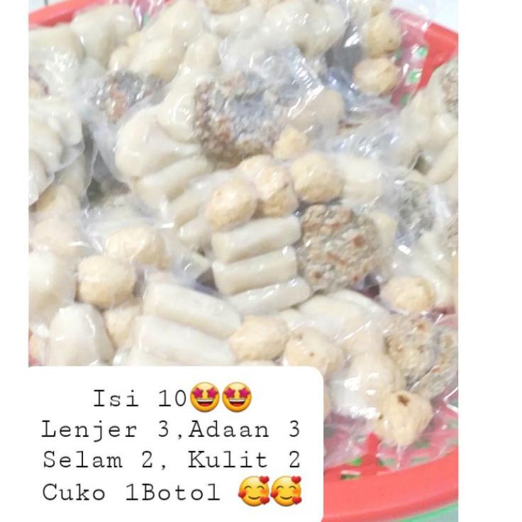 Jual Idt0T4f--Pempek Campur isi 10 plus cuko 1 botol ( kulit, adaan ...