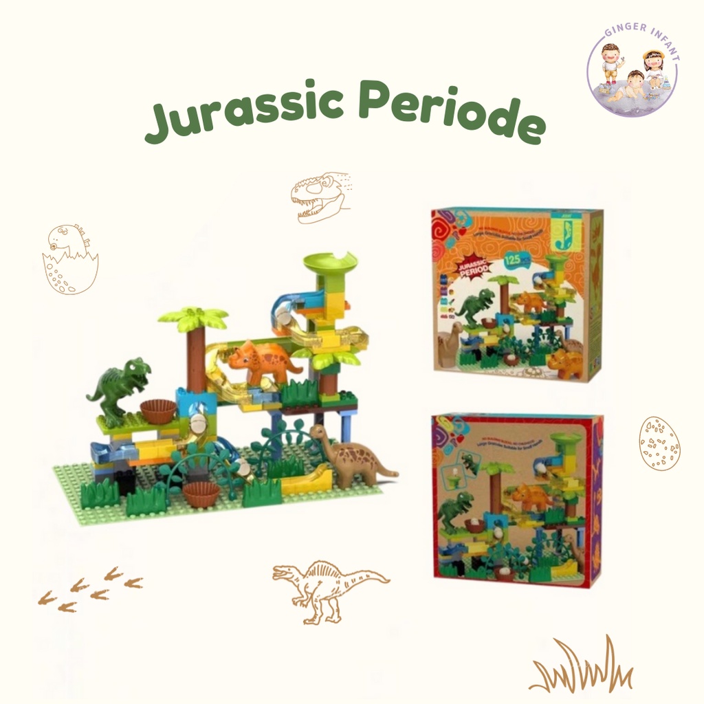 Jual Jurassic period mainan balok susun mainan anak building bricks ...