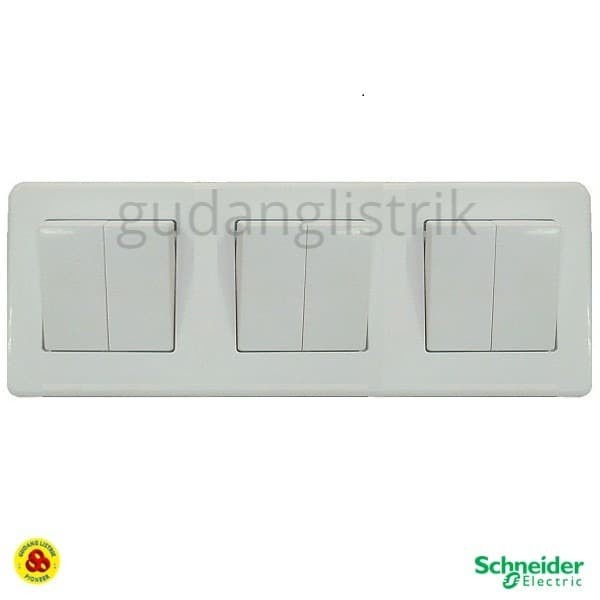 Jual Schneider Saklar 6G Leona Switch 6 Gang Dengan Frame 3 Gang ...