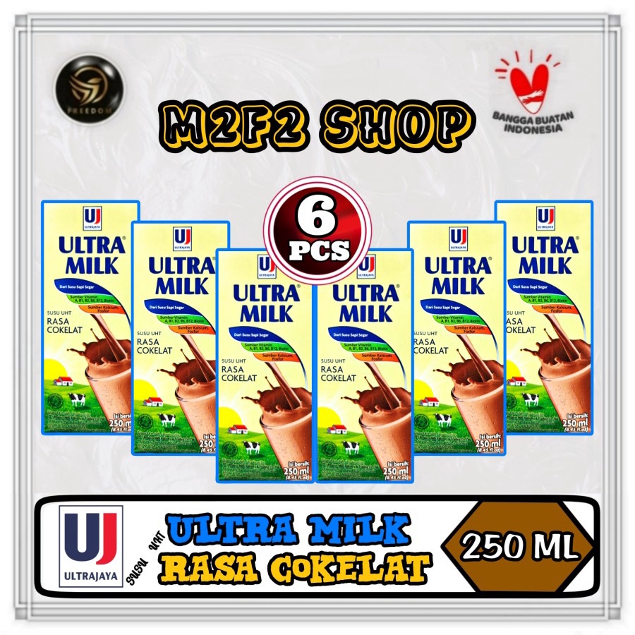 Jual Susu Ultra Milk Rasa Cokelat Kotak UHT | Coklat | Chocolate - 250 ml (Kemasan 6 Pcs ...