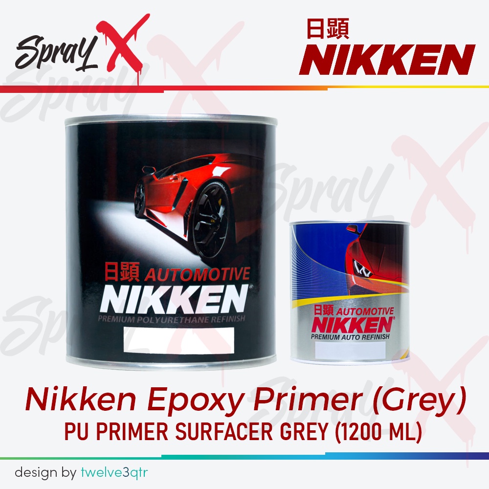 Jual NIKKEN PU 2K PRIMER SURFACER GREY 1KG / EPOXY PRIMER | Shopee Indonesia