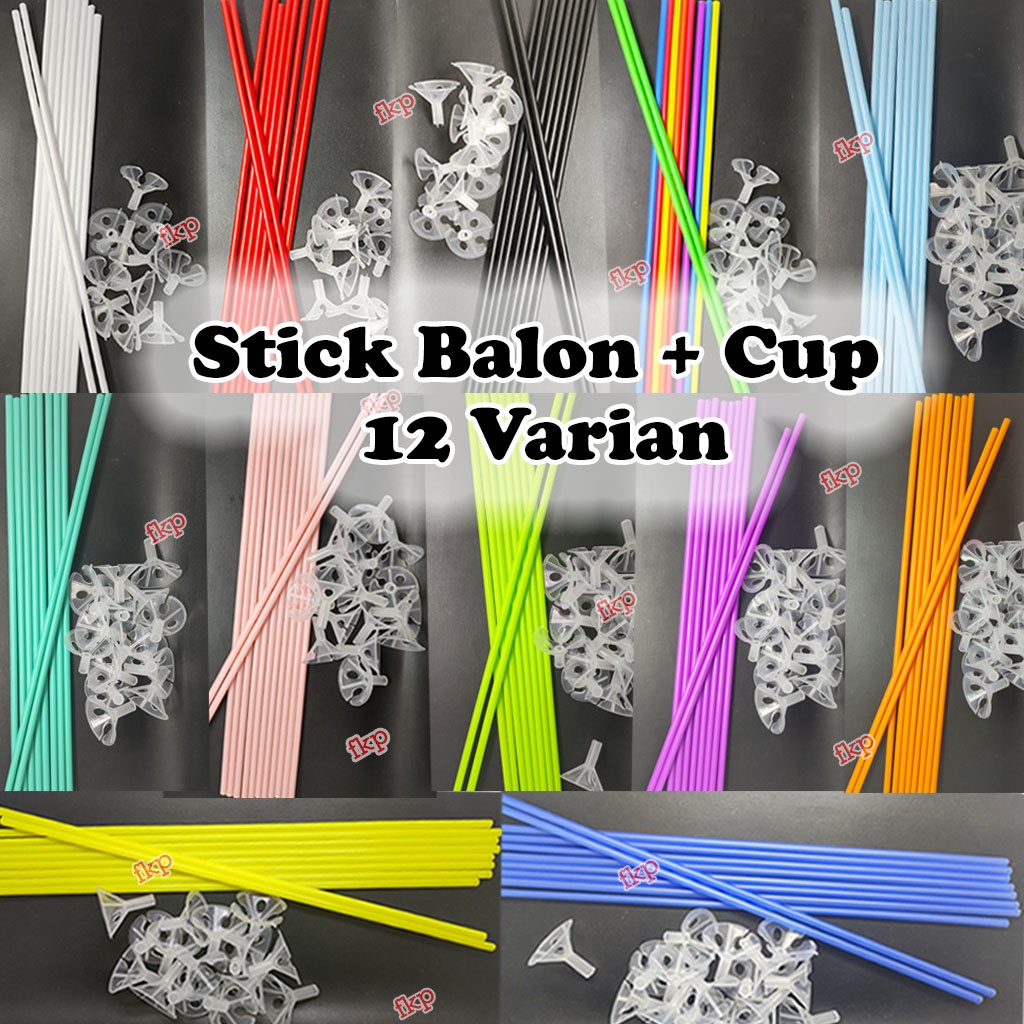 Jual FUN KIDS PARTY Tangkai Balon per 10 pcs/ Gagang Balon / Stick ...