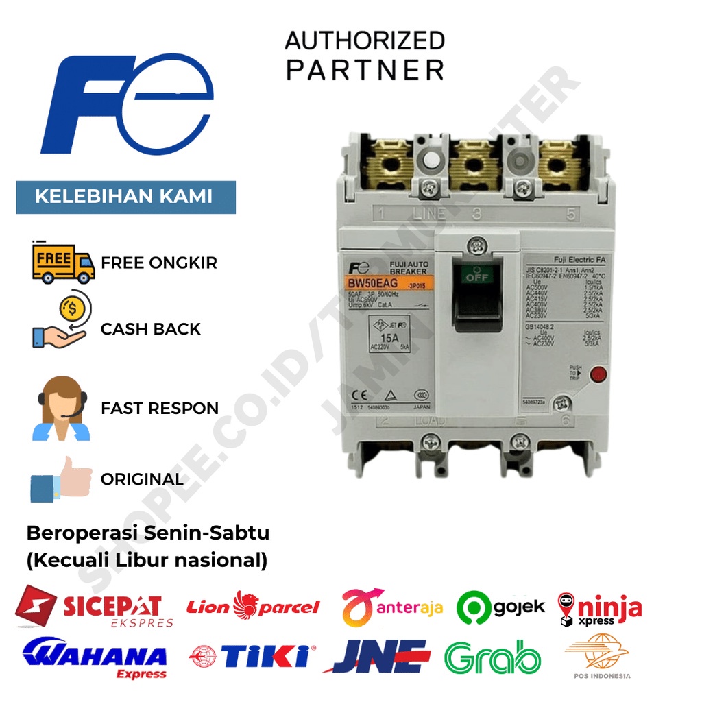 Jual FUJI BW32AAG MCCB BW SERIES 32AF 1.5kA 2P | Shopee Indonesia