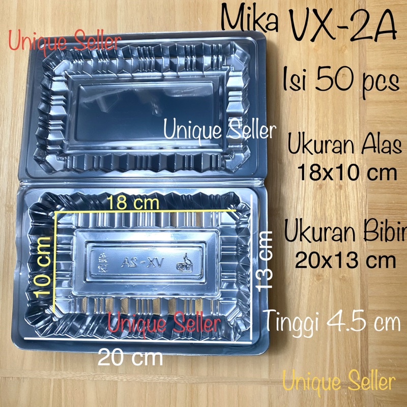 Jual [Isi50] Mika 2A Tebal isi 50 pcs / Mika 2 A / Mika Kue VX 2A 18x10 cm / Mika Send 2A / Mika ...