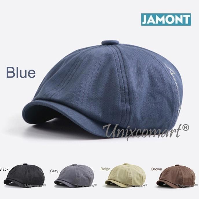 Jual Jamont British Style Beret Topi Newsboy Flat Hat Pelukis Patino ...