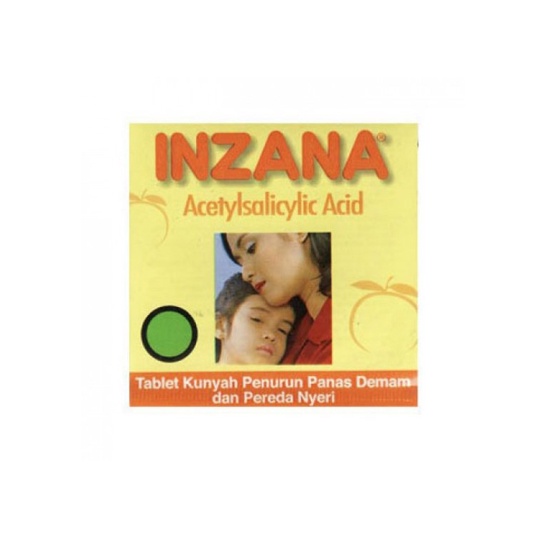 Jual inzana tablet kuyah rasa jeruk obat nyeri demam anak | Shopee ...