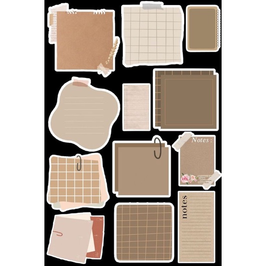 Jual stiker scrapbook stiker vintage sticker memo sticker jurnalis ...