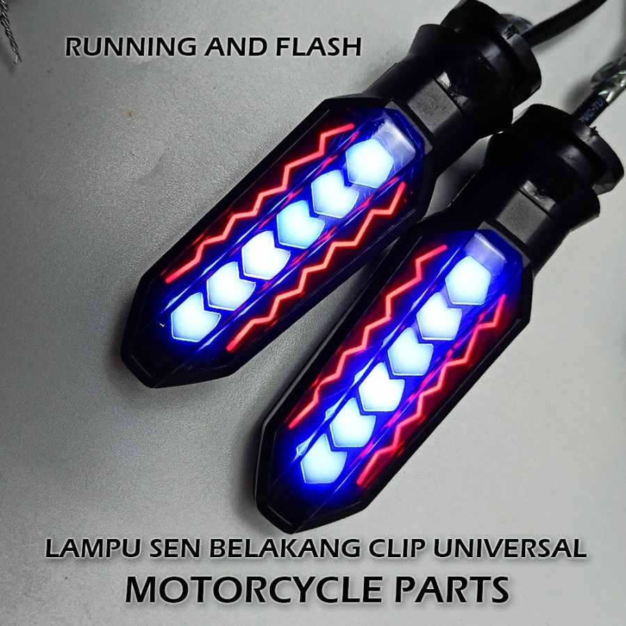 Jual LAMPU SEN MOTOR BELAKANG CLIP LED RUNNING N FLASH UNIVERSAL ...