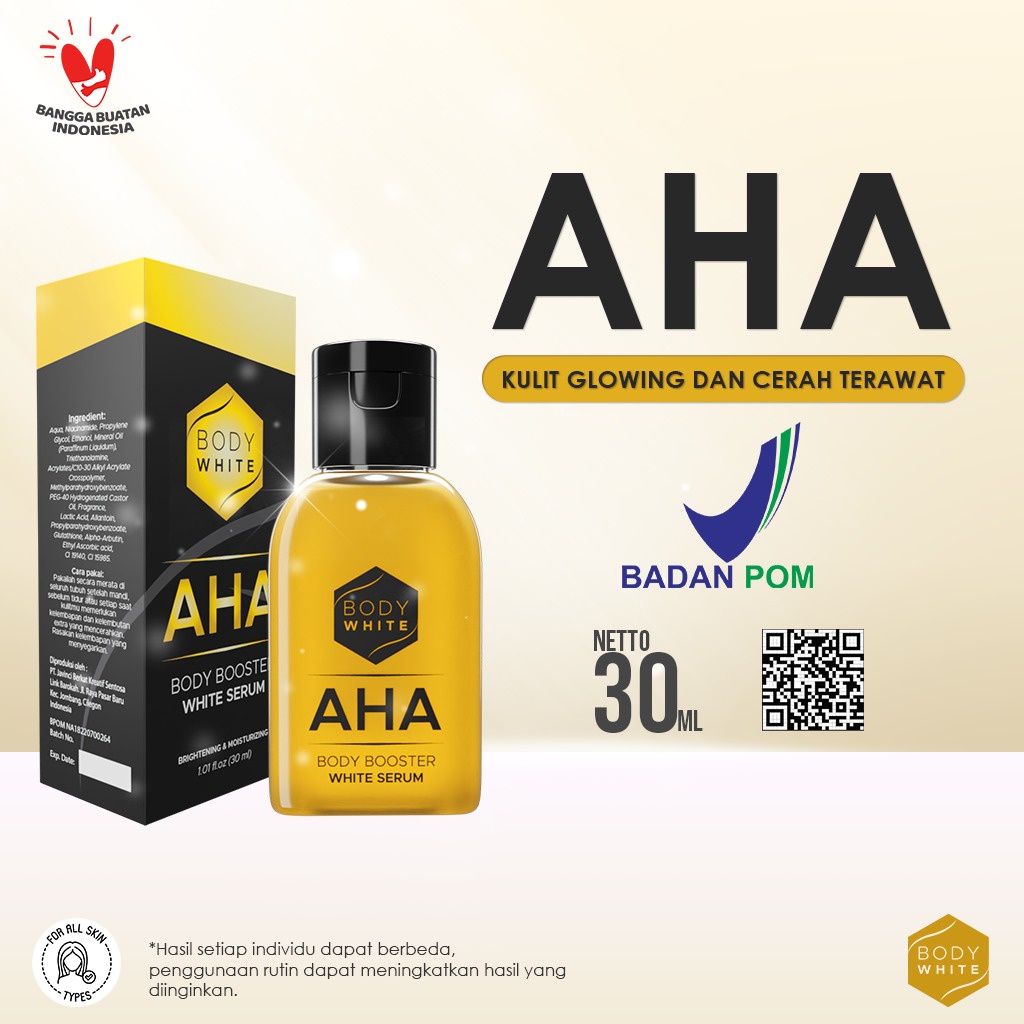 Jual Body White Aha Body Booster White Serum 30ml | Shopee Indonesia