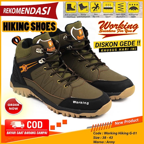 Jual Sepatu Pria Gunung Hiking Touring Sepatu Boots Boot Spatu Bikers ...