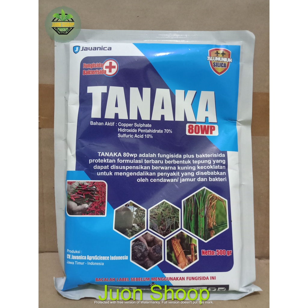 Jual Tanaka 80WP Fungisida & Bakterisida Pengendali Layu fusarium ...