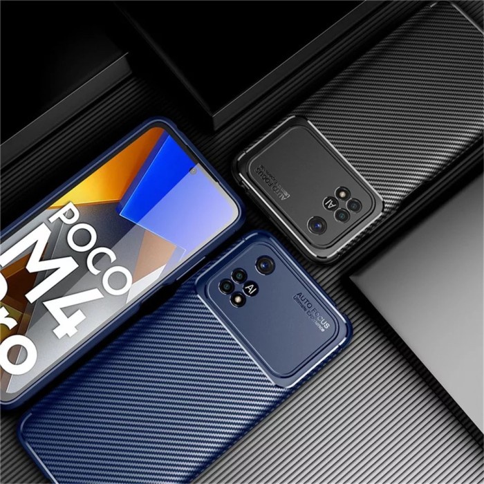 Jual Original Case Poco M4 Pro 4G Casing Cover Auto Focus Carbon Line ...