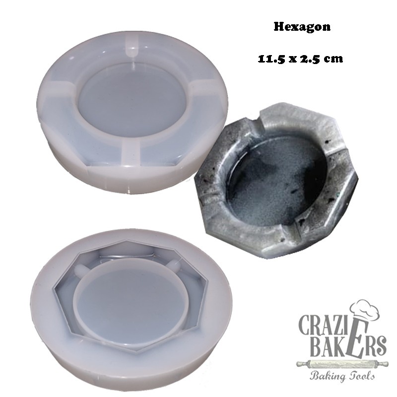 Jual Cetakan Silikon Asbak Tray Polygon Resin Epoxy Silicon Mold ...