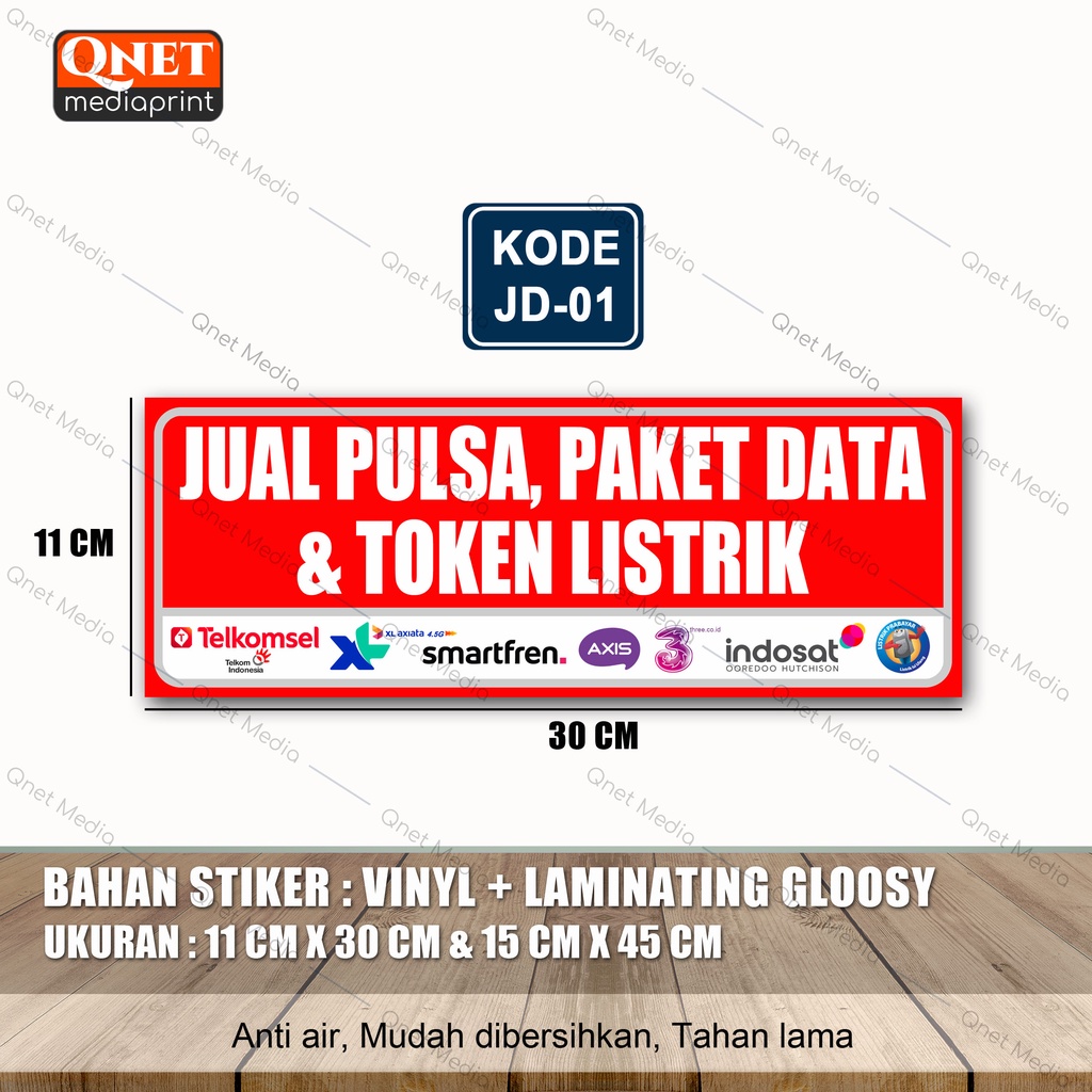 Jual STIKER PULSA & TOKEN LISTRIK + LAMINASI GLOSSY | Shopee Indonesia