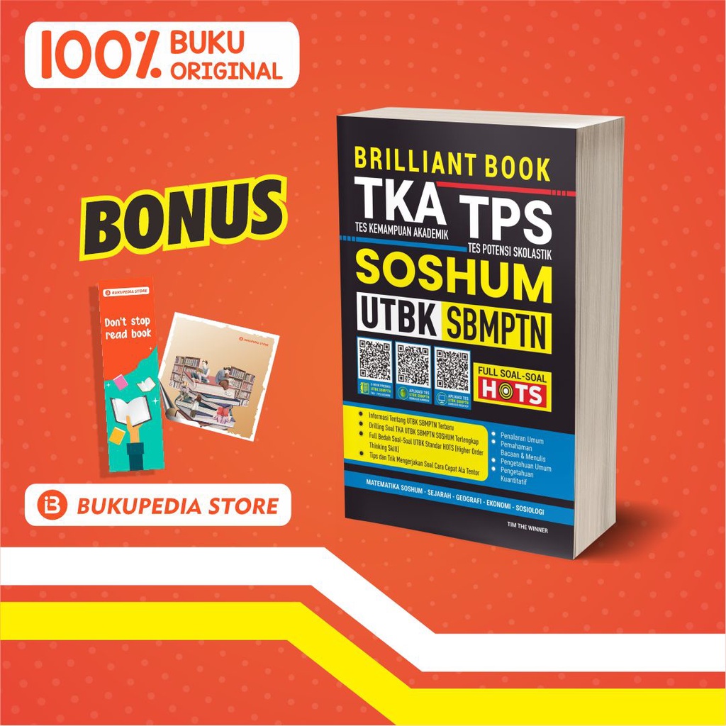 Jual BUKU SBMPTN - SOSHUM UTBK SBMPTN TKA TPS 2023 - BRILIANT BOOK (BONUS BOOKMARK & STICKER ...