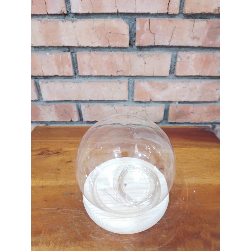 Jual Glass Dome Circle / Bulat + Led Tumblr( Termasuk Bubble Wrap 1 ...