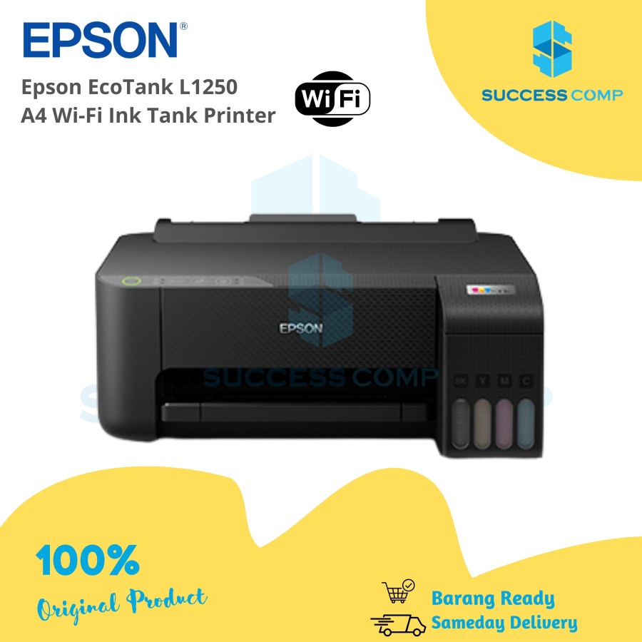 Jual Printer Epson EcoTank L1250 A4 Wi-Fi Ink Tank Printer Wireless Resmi | Shopee Indonesia