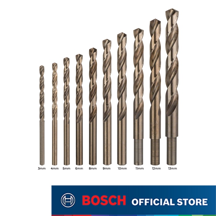 Jual Bosch Metal Drill Bit HSS-Co / Mata Bor Besi COBALT 3MM - 12MM ...