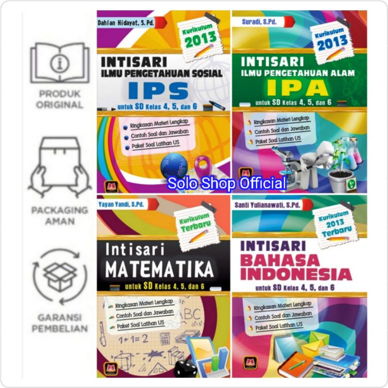 Jual Buku Intisari Soal dan Pembahasan BANK SOAL SD Bahasa Indonesia ...
