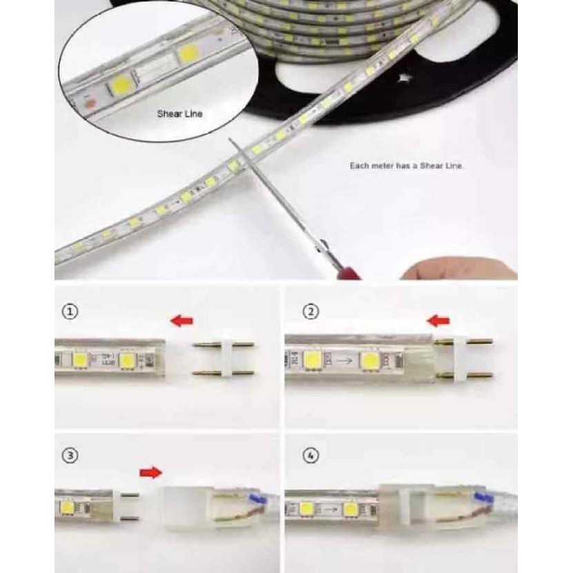 Jual Lampu LED Strip 4040 SMD Per Meter LED Strip 4040 SMD / Socket ...