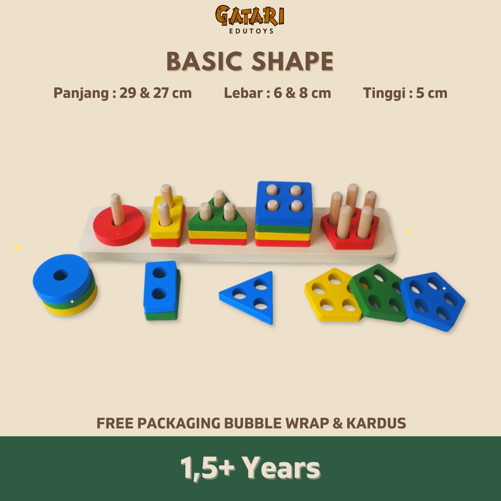 Jual Mainan Edukasi Basic Shape 4 /Mainan Edukasi Anak | Shopee Indonesia
